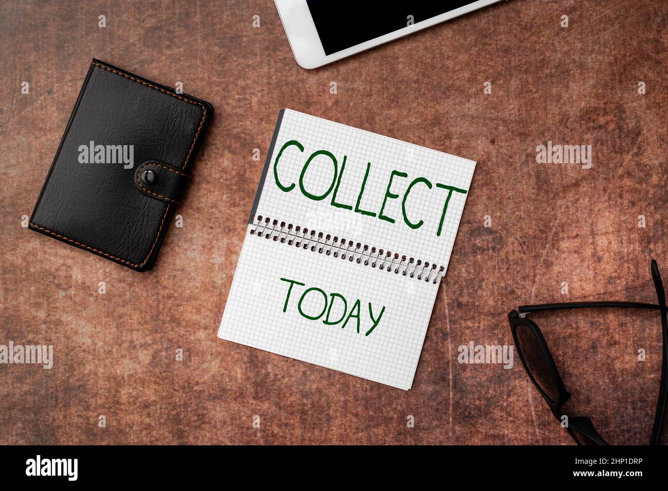 Sign displaying Collect, Business approach gathering or bringing ...