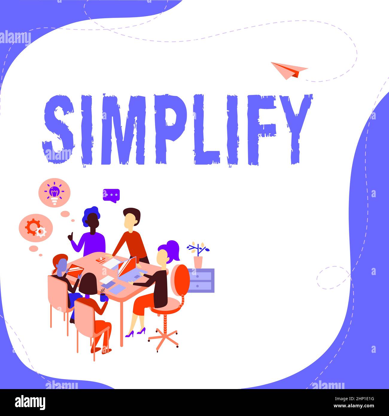 Conceptual display Simplify, Concept meaning make something simpler or ...