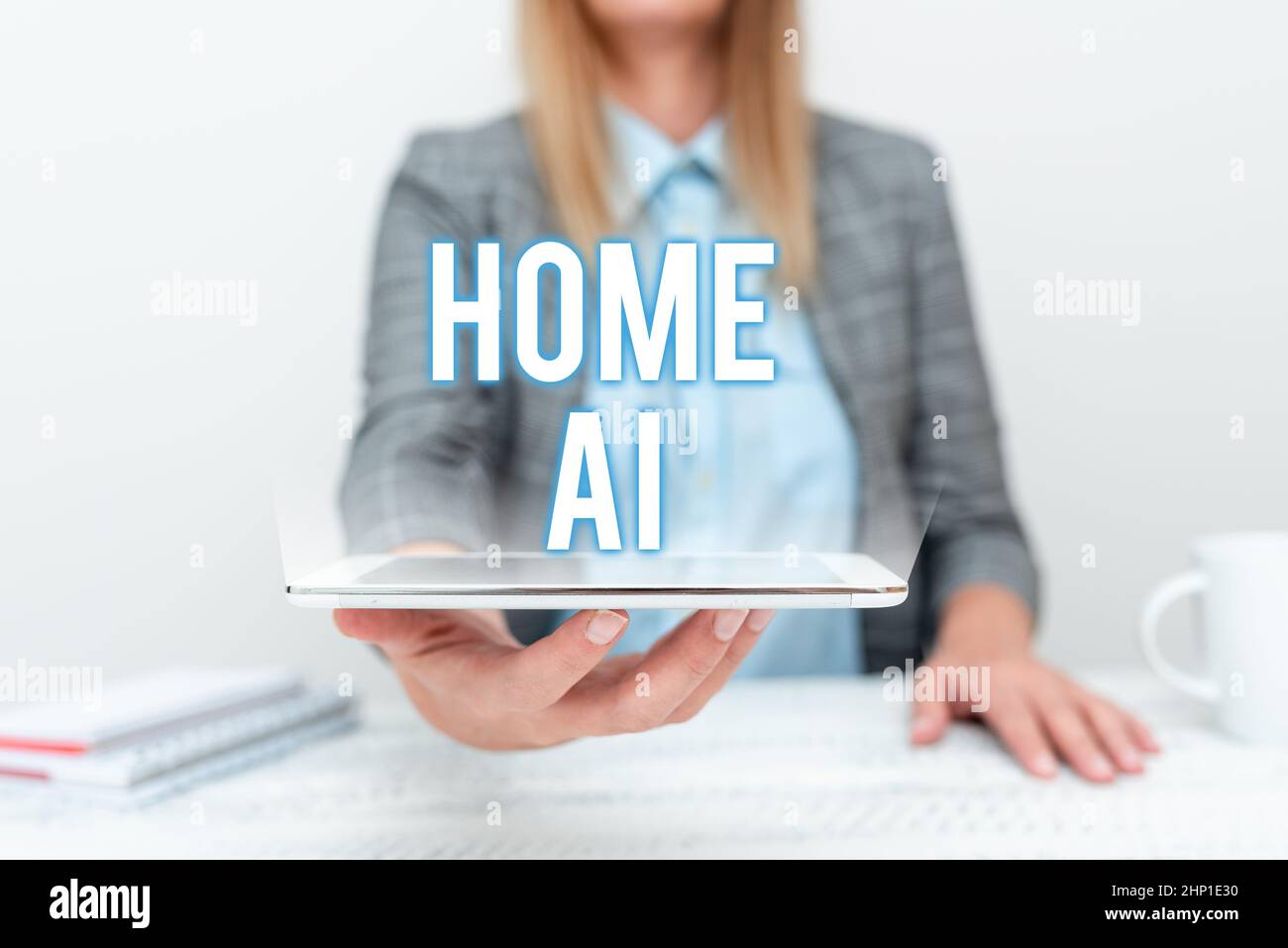 Handwriting text Home Ai, Word Written on home solution that enables ...