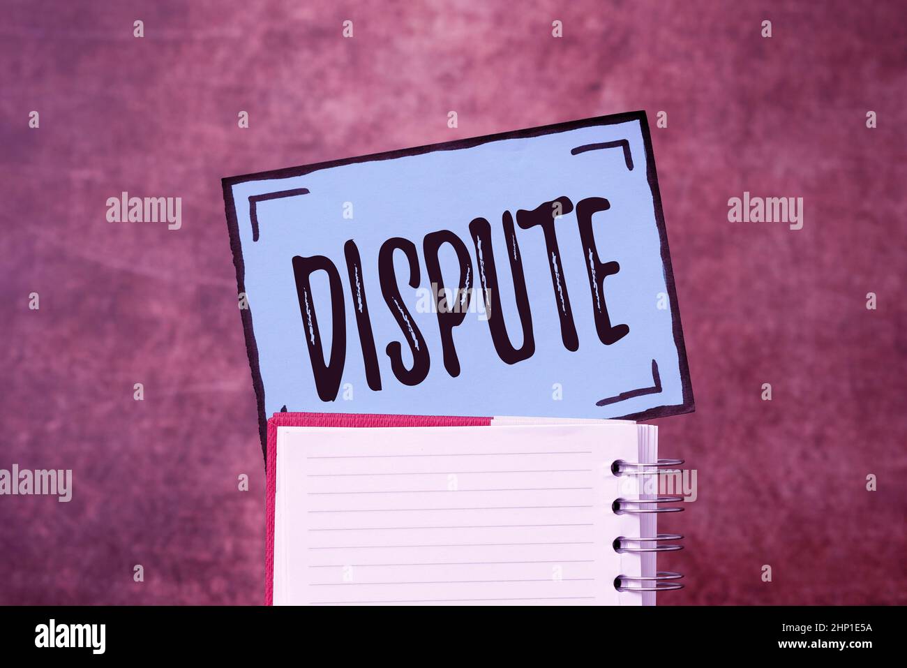 Text caption presenting Dispute, Business idea the serious argument or ...