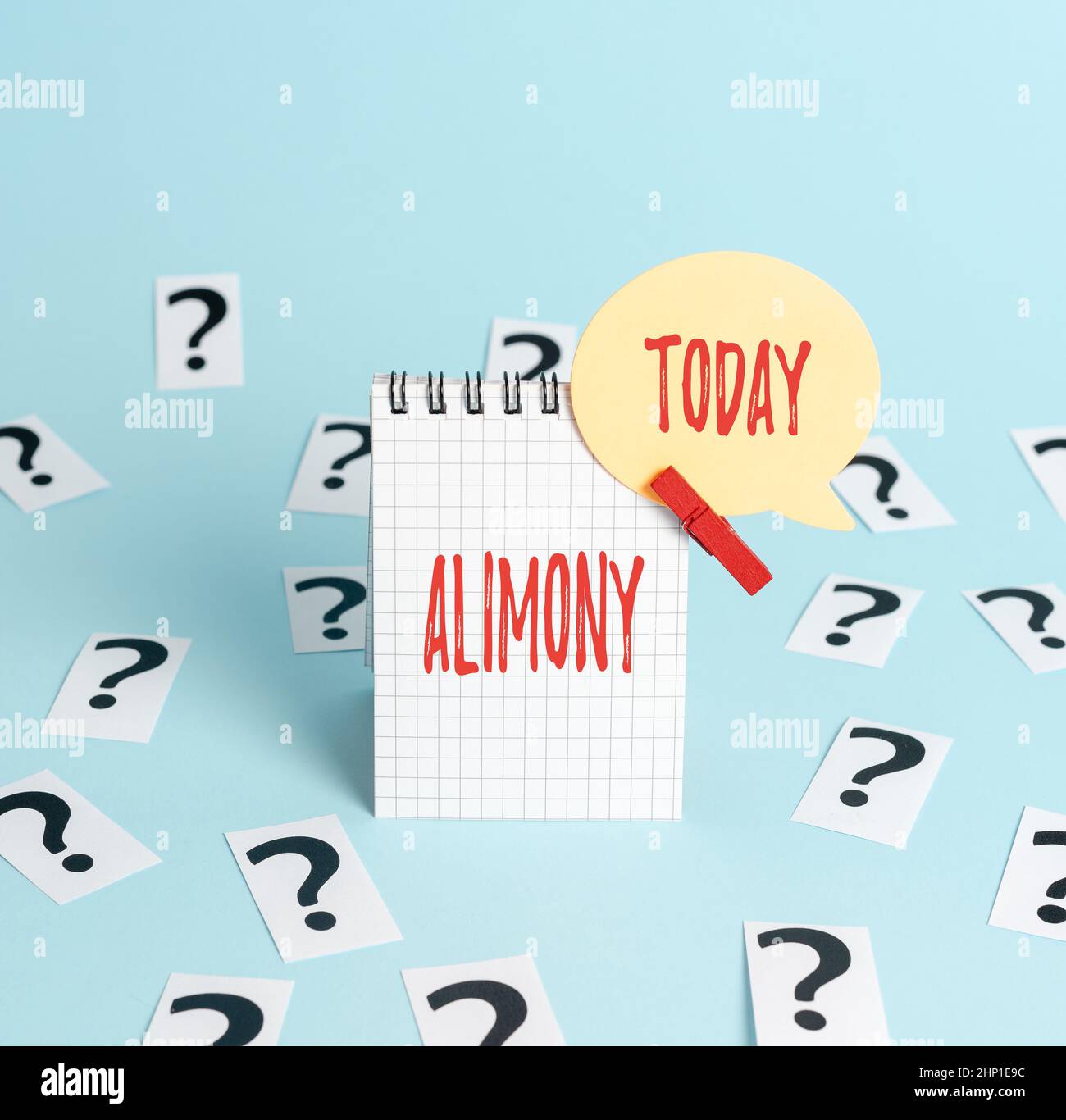 Sign displaying Alimony, Business concept money paid to either husband ...