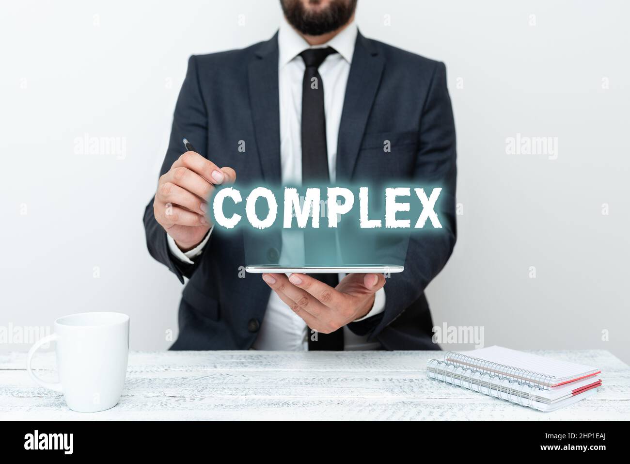 Text sign showing Complex, Word Written on the significant ideas that ...