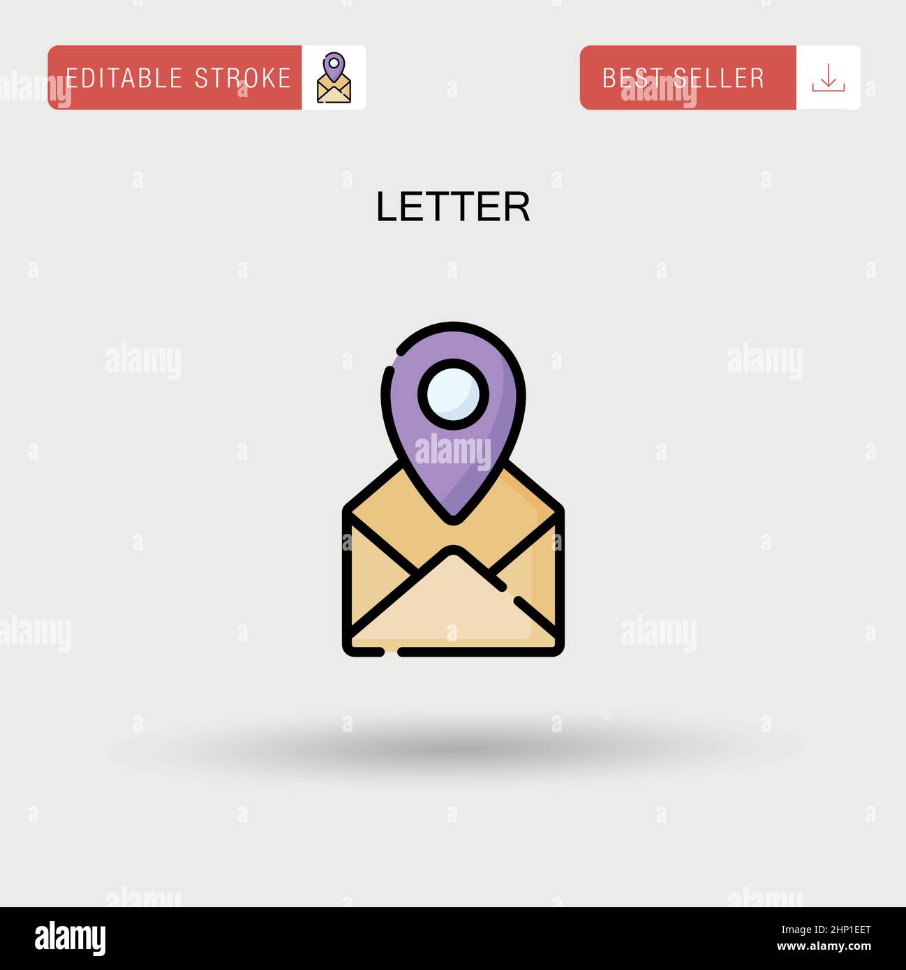Letter icon text hi-res stock photography and images - Alamy