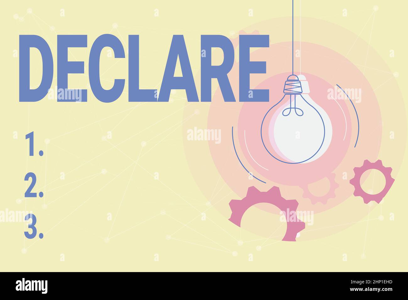 Text showing inspiration Declare, Business showcase make known or state ...