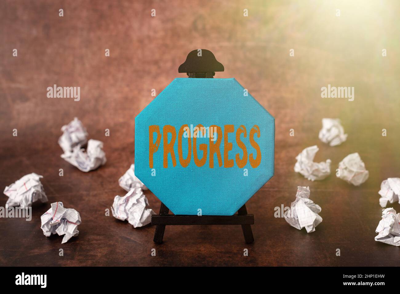 Hand writing sign Progress, Business concept development towards an ...