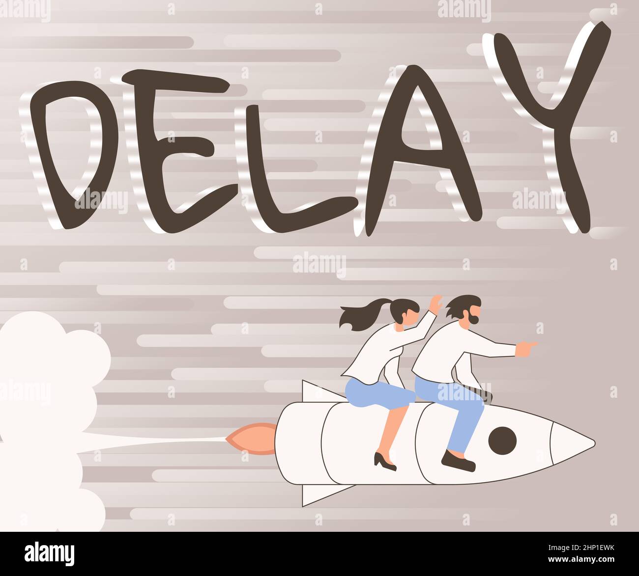 Writing displaying text Delay, Internet Concept Unplanned deferment of ...