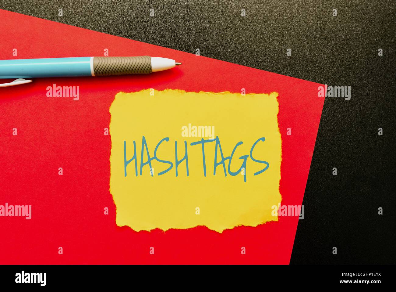 Writing displaying text Hashtags, Business overview a word or phrase ...