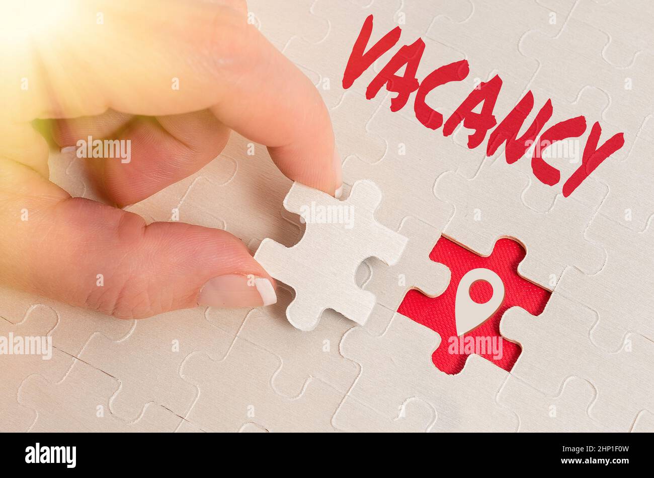 Inspiration showing sign Vacancy, Word Written on available paid place ...