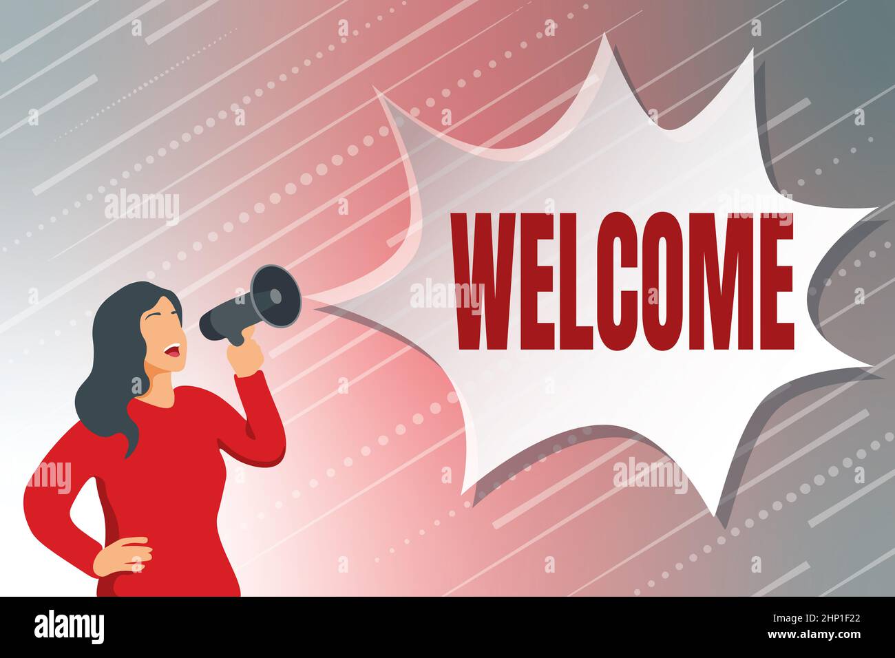 Conceptual caption Welcome, Word Written on instance or manner of ...