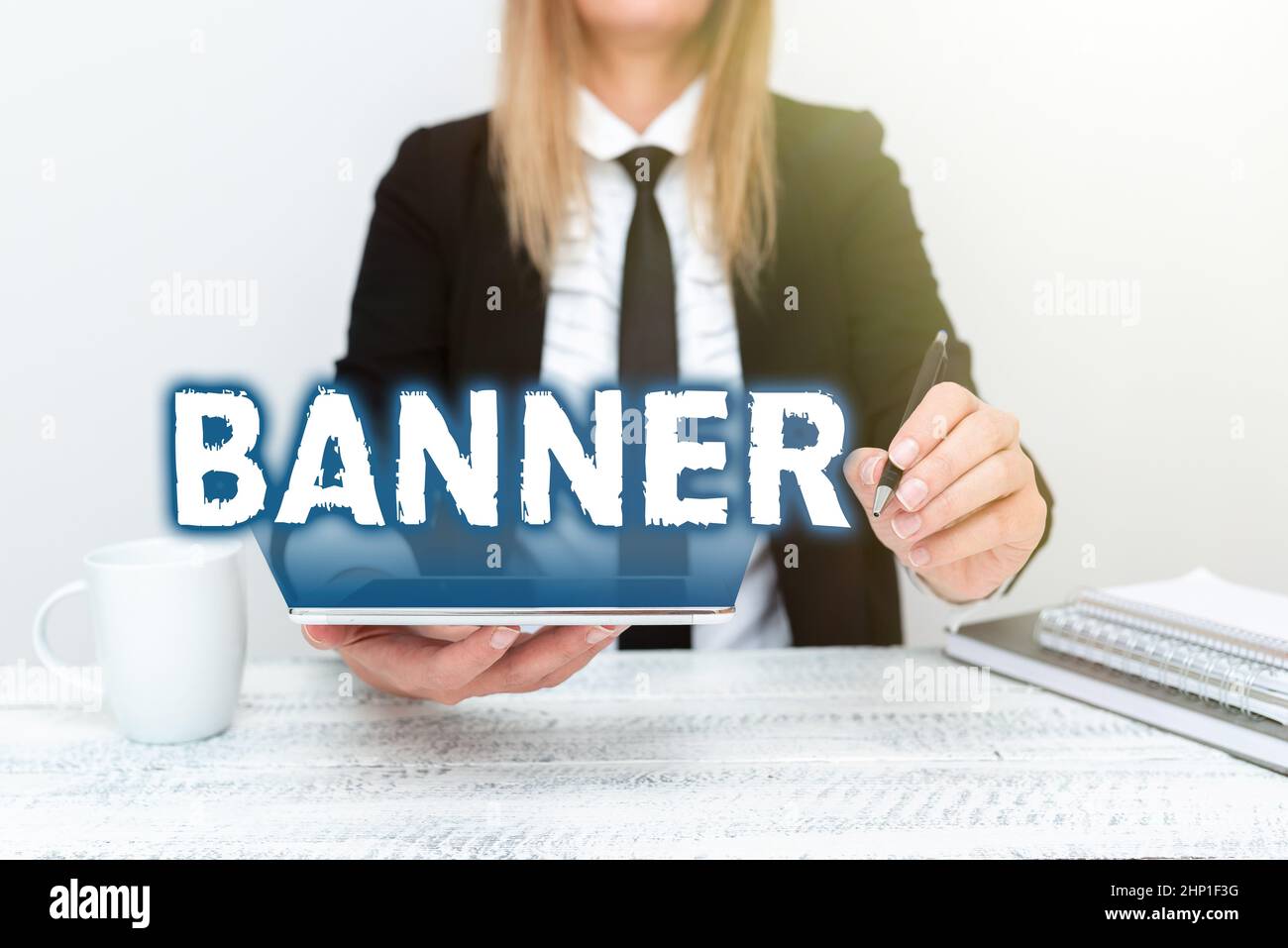 Hand writing sign Banner, Internet Concept long strip cloth bearing ...