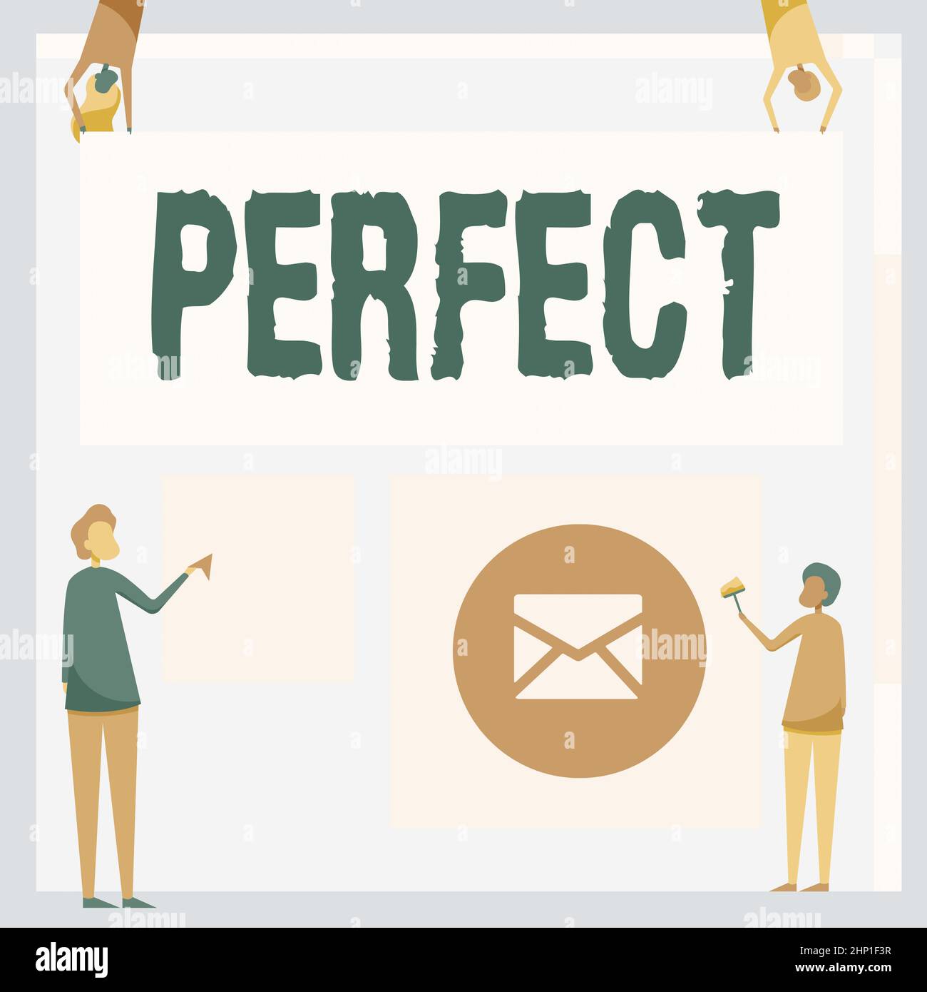 Text showing inspiration Perfect, Word Written on Having all required ...