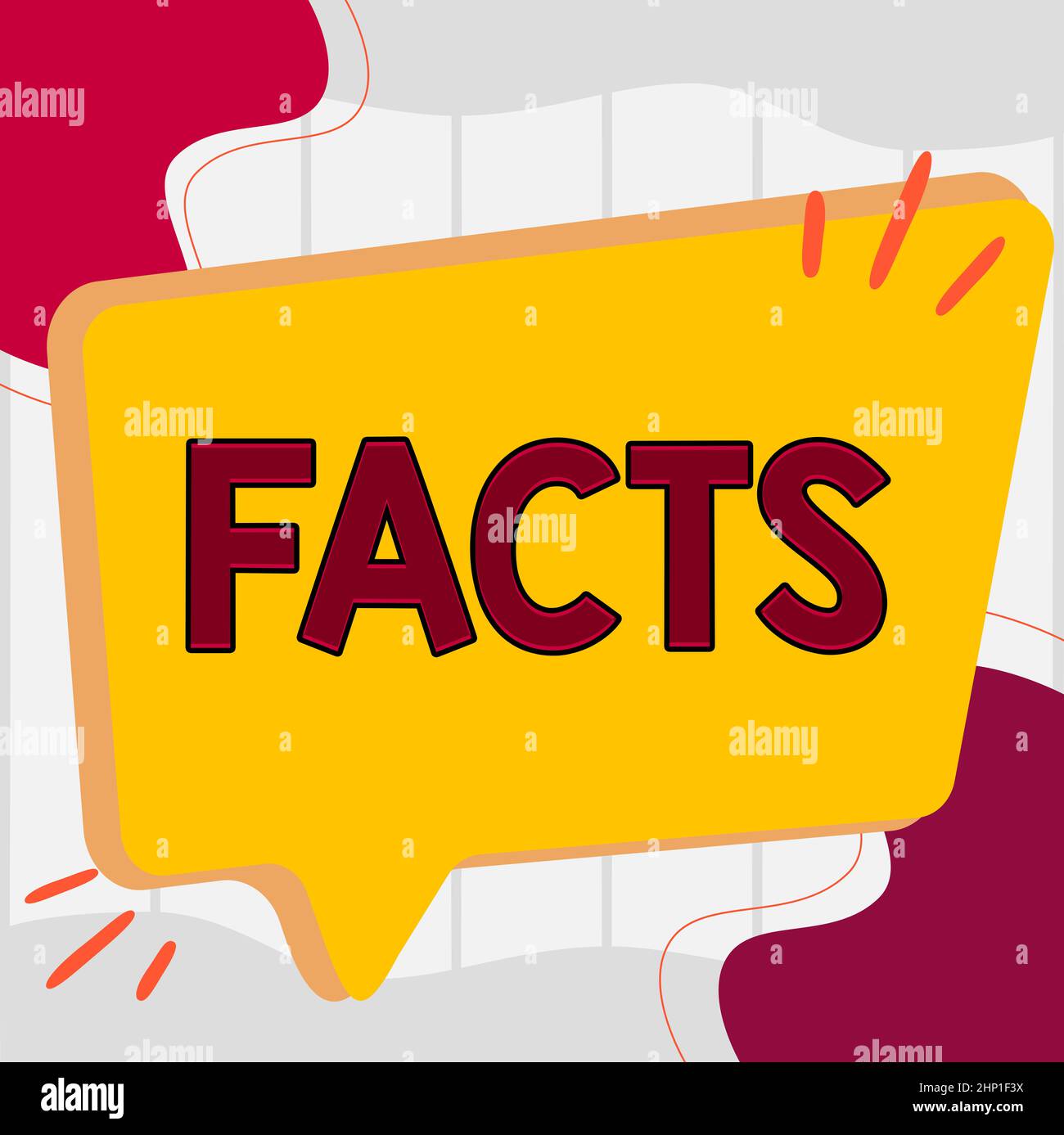 Text sign showing Facts, Business overview information used as evidence ...