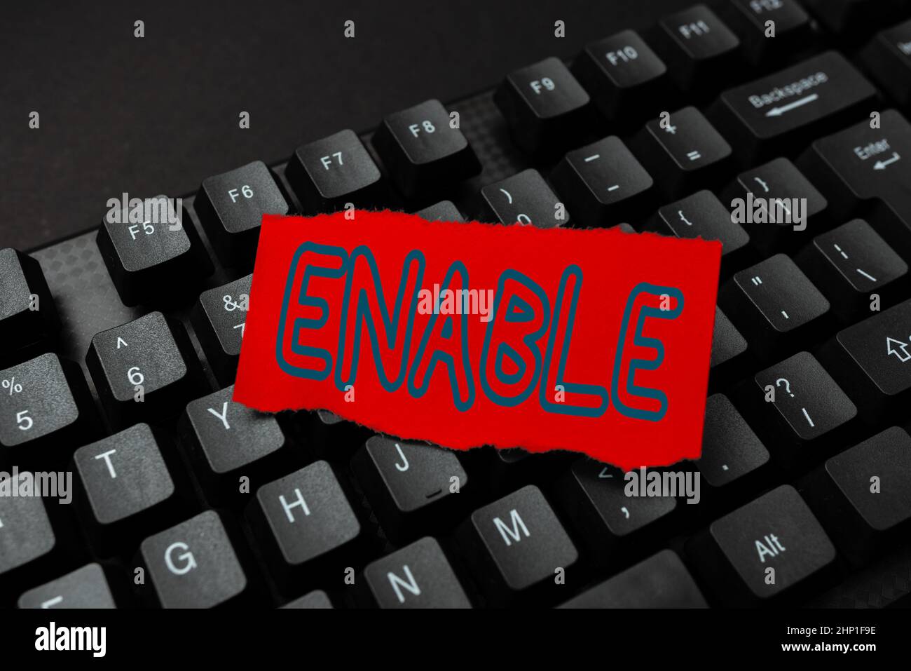 Hand writing sign Enable, Business approach give someone or something ...