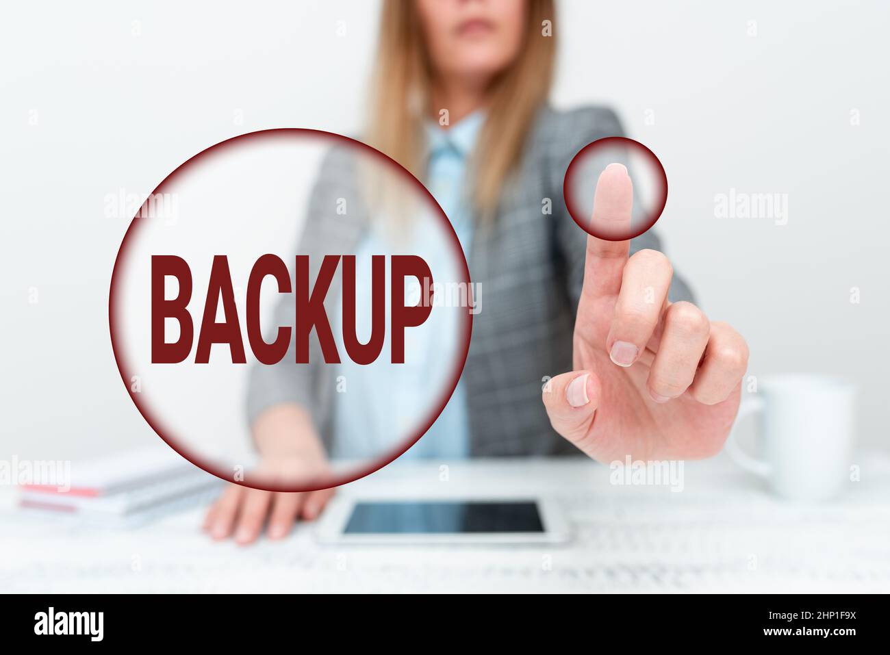 Text caption presenting Backup, Word for copy of file or other item data made in case original ...
