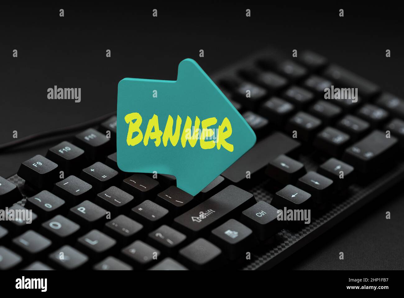 Handwriting text Banner, Business showcase long strip cloth bearing ...