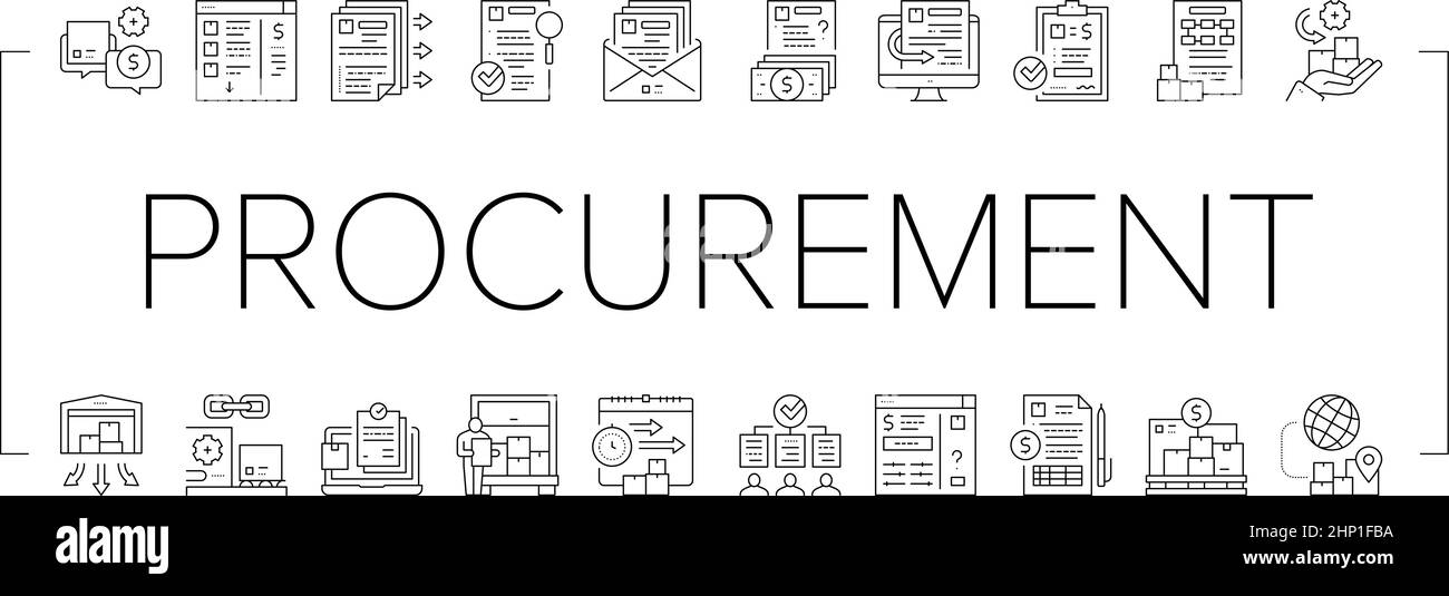 Procurement Process Collection Icons Set Vector Stock Vector Image & Art - Alamy