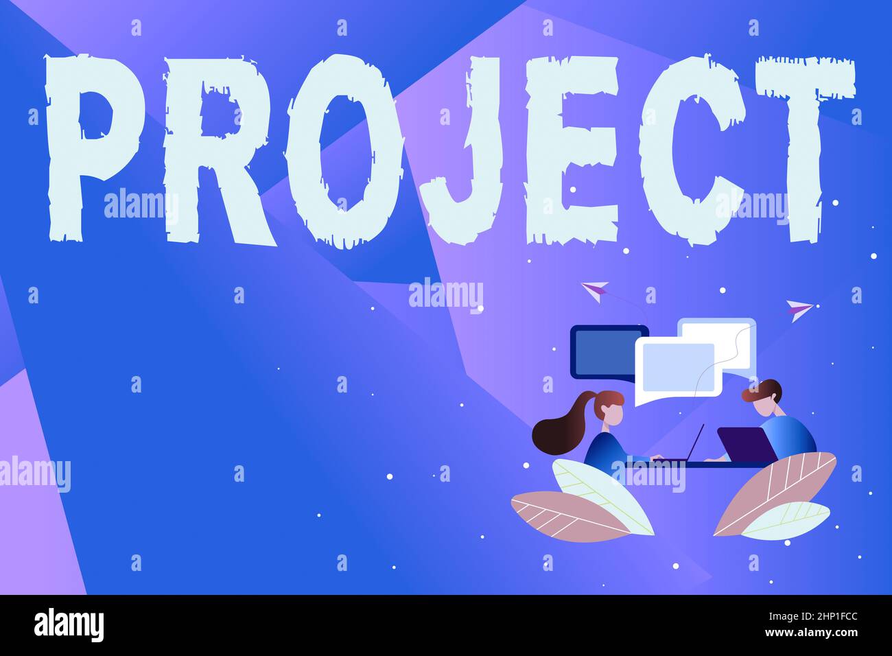 Handwriting text Project, Concept meaning Planned work activity Study ...