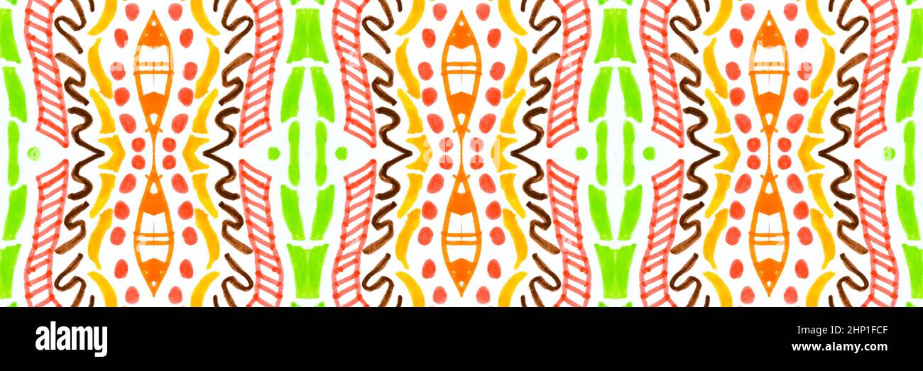 Seamless watercolor mosaic print. Geometric ethnic pattern Stock Photo ...