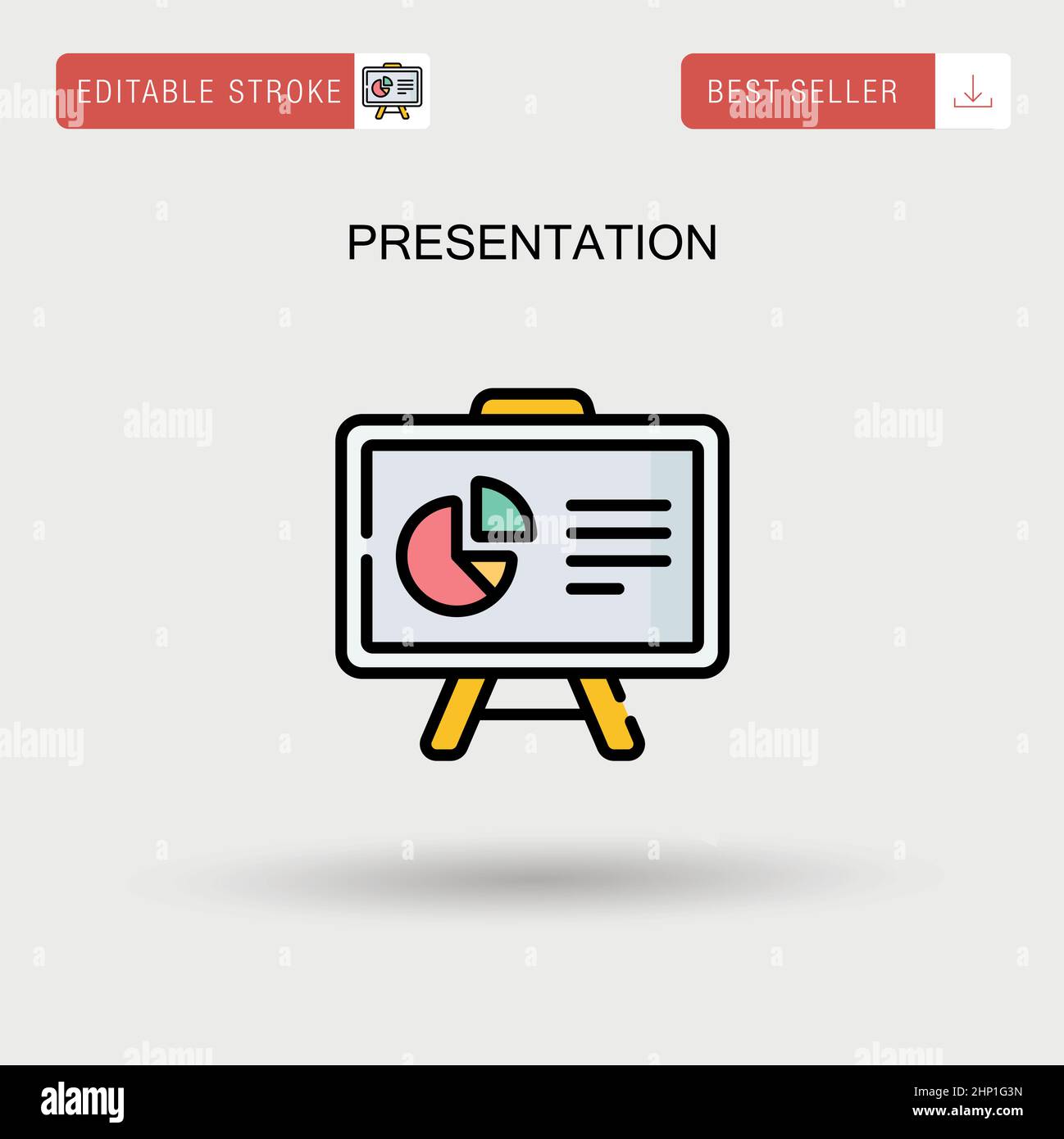 Presentation Simple vector icon Stock Vector Image & Art - Alamy