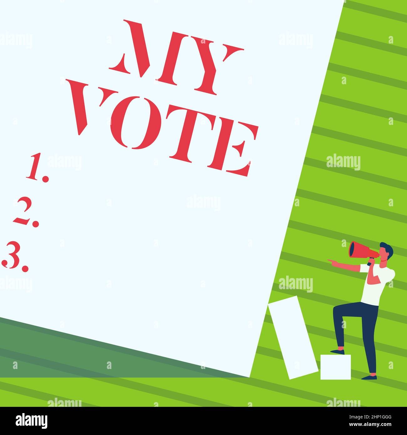 Sign displaying My Vote, Word Written on the act of showing your choice ...