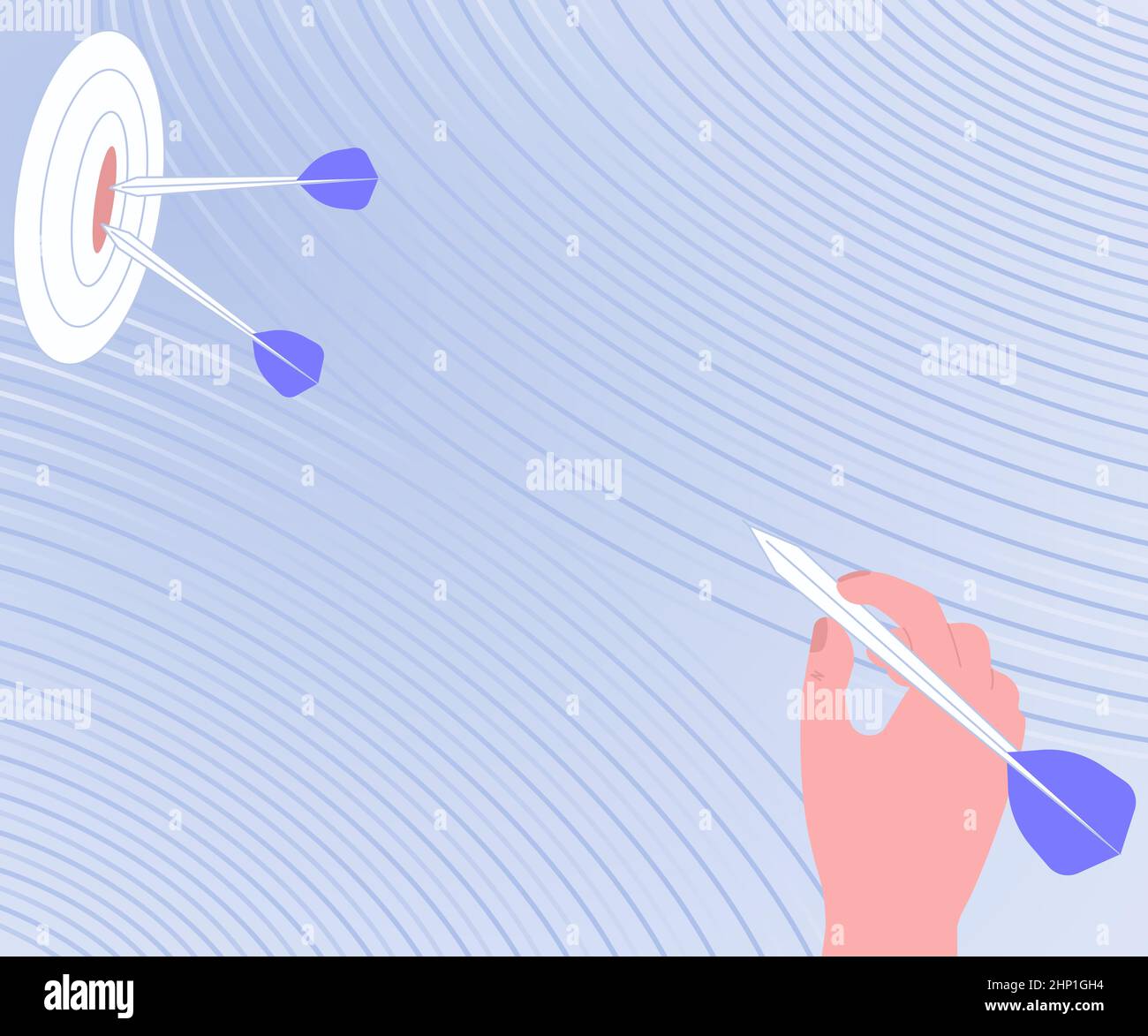 Presenting Message Hitting Target Concept, Abstract Announcing Goal ...