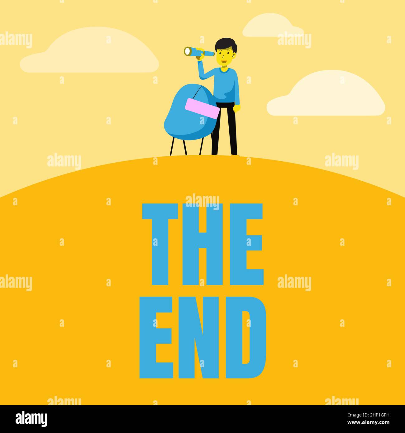 Text sign showing The End, Business overview Final part of play ...