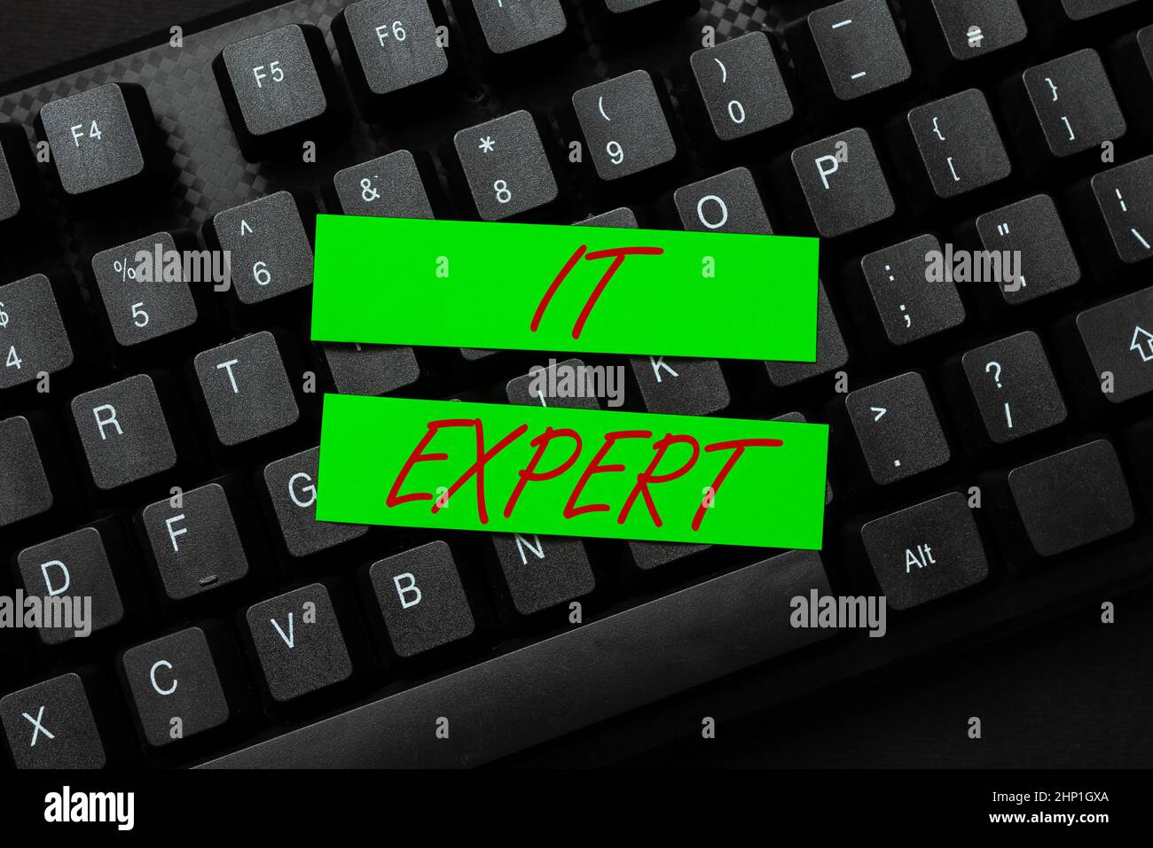 Sign displaying It Expert, Word Written on person with a high level of ...