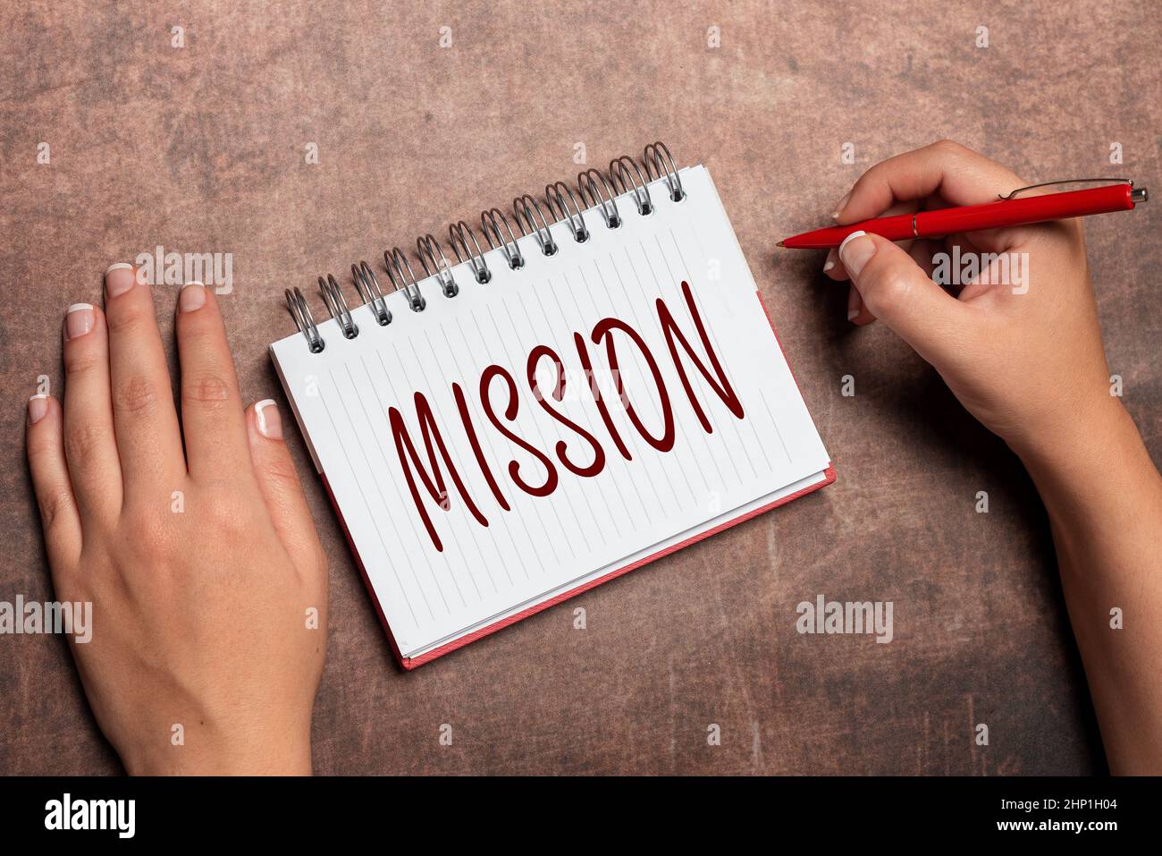 Conceptual display Mission, Business approach Corporate goal Important ...