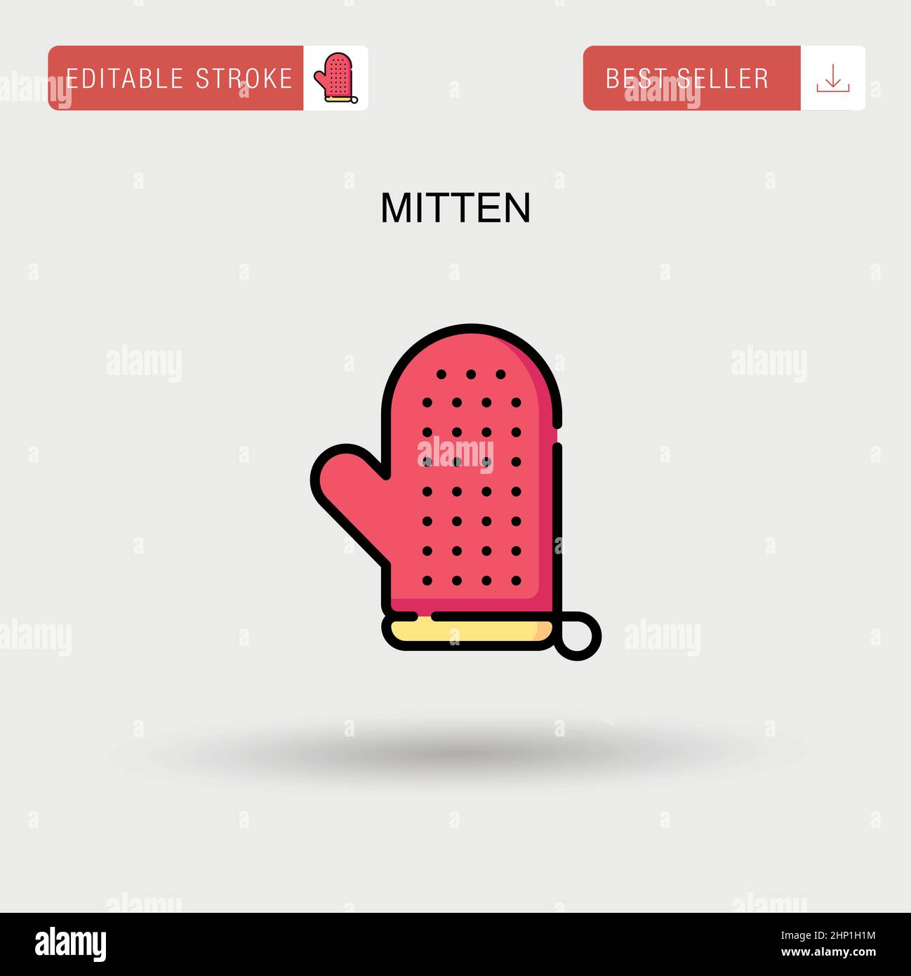 Flat mitten Stock Vector Images - Alamy