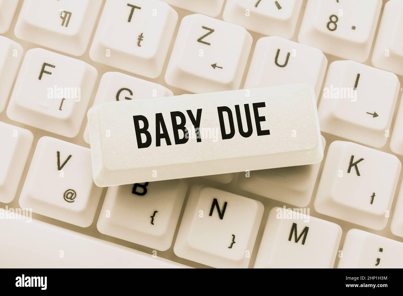 Sign displaying Baby Due, Business overview about to born Under ...