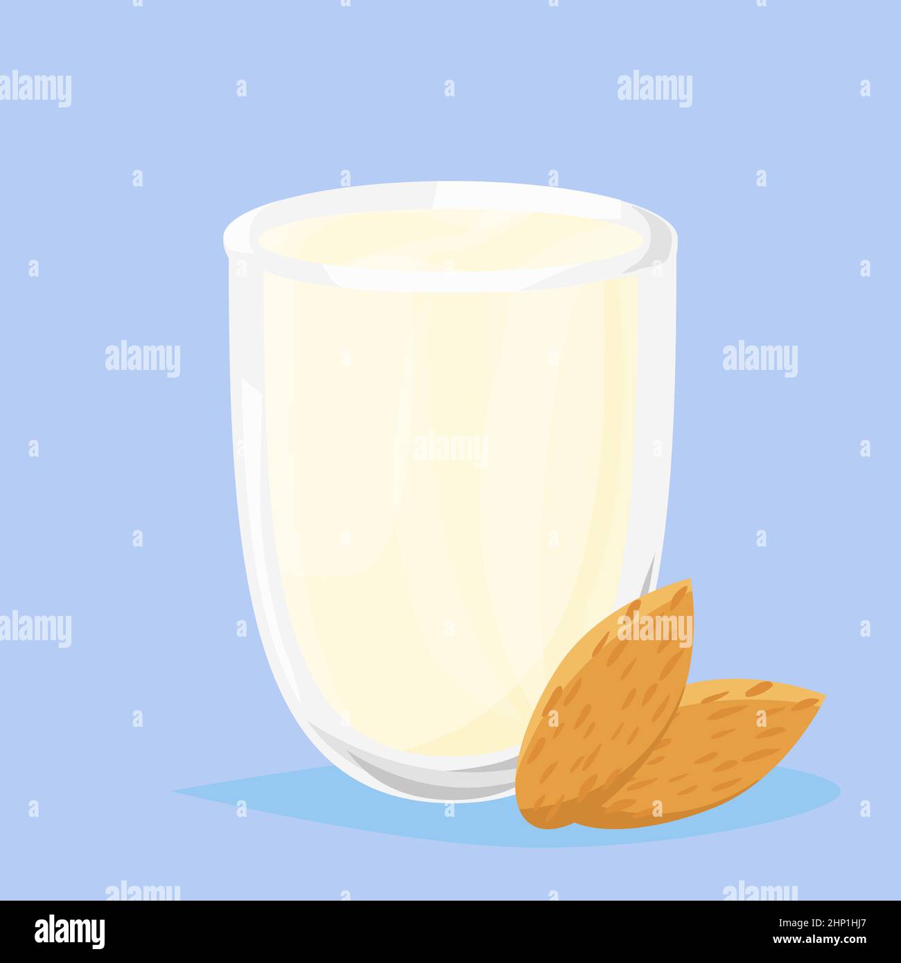 Nuts milk Stock Vector Images - Alamy