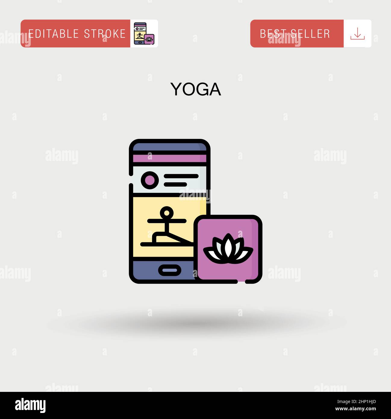 Yoga Simple vector icon Stock Vector Image & Art - Alamy