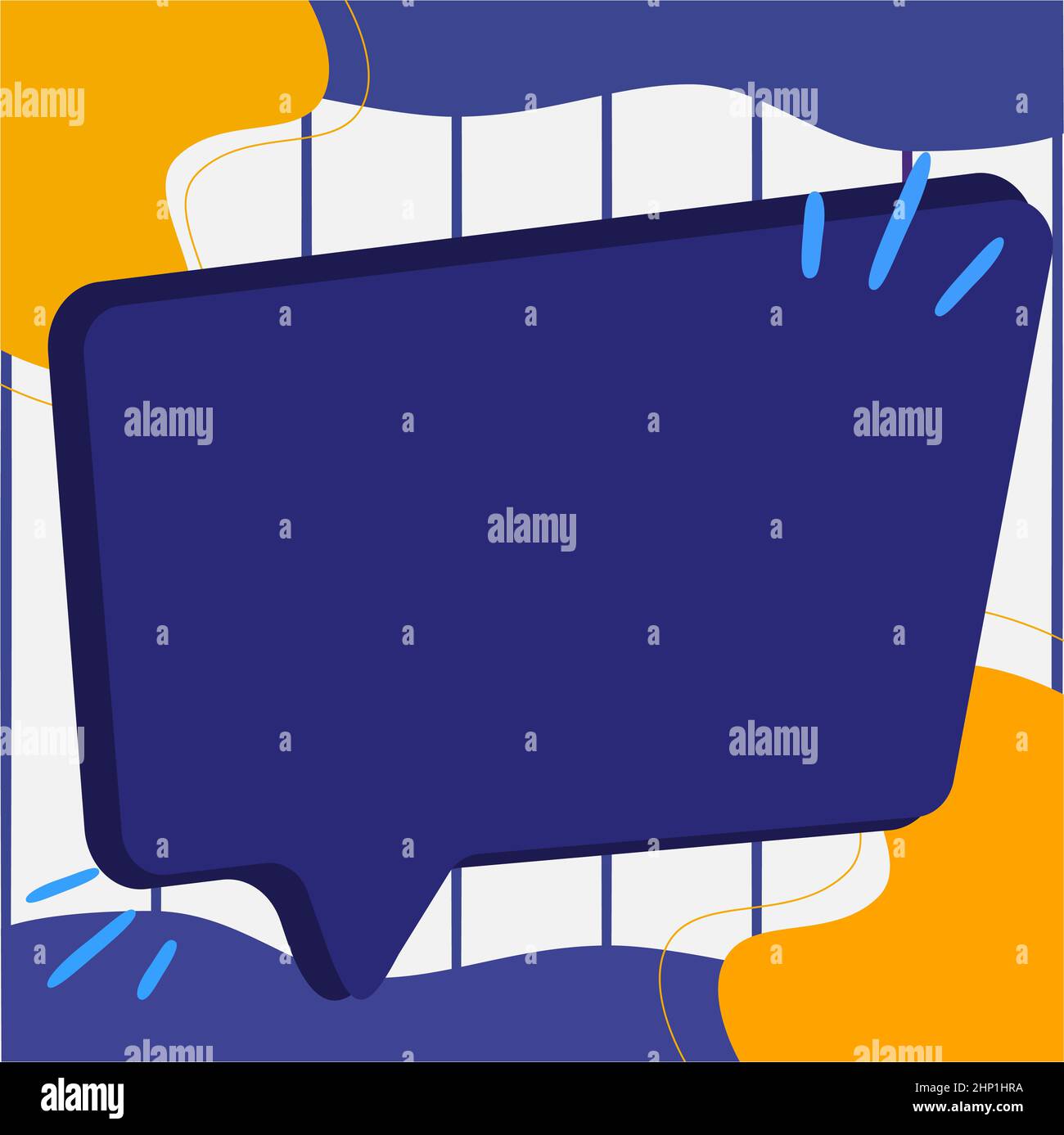 Illustration Of Empty Big Chat Box For Waiting For Advertisement Stock ...