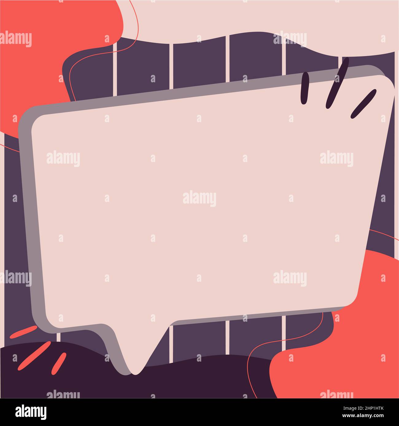 Illustration Of Empty Big Chat Box For Waiting For Advertisement Stock ...
