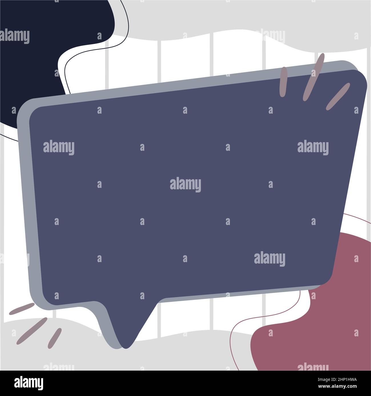 Illustration Of Empty Big Chat Box For Waiting For Advertisement Stock ...