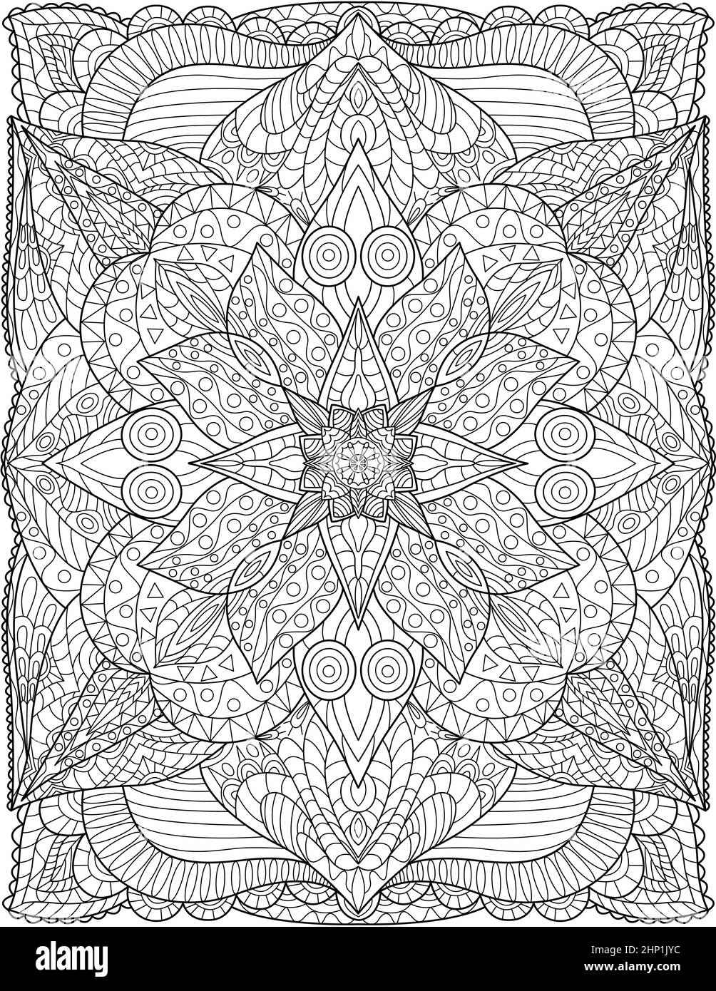Flower Pattern Drawing Growing Slow Surrounded By Delightfully Leaves ...