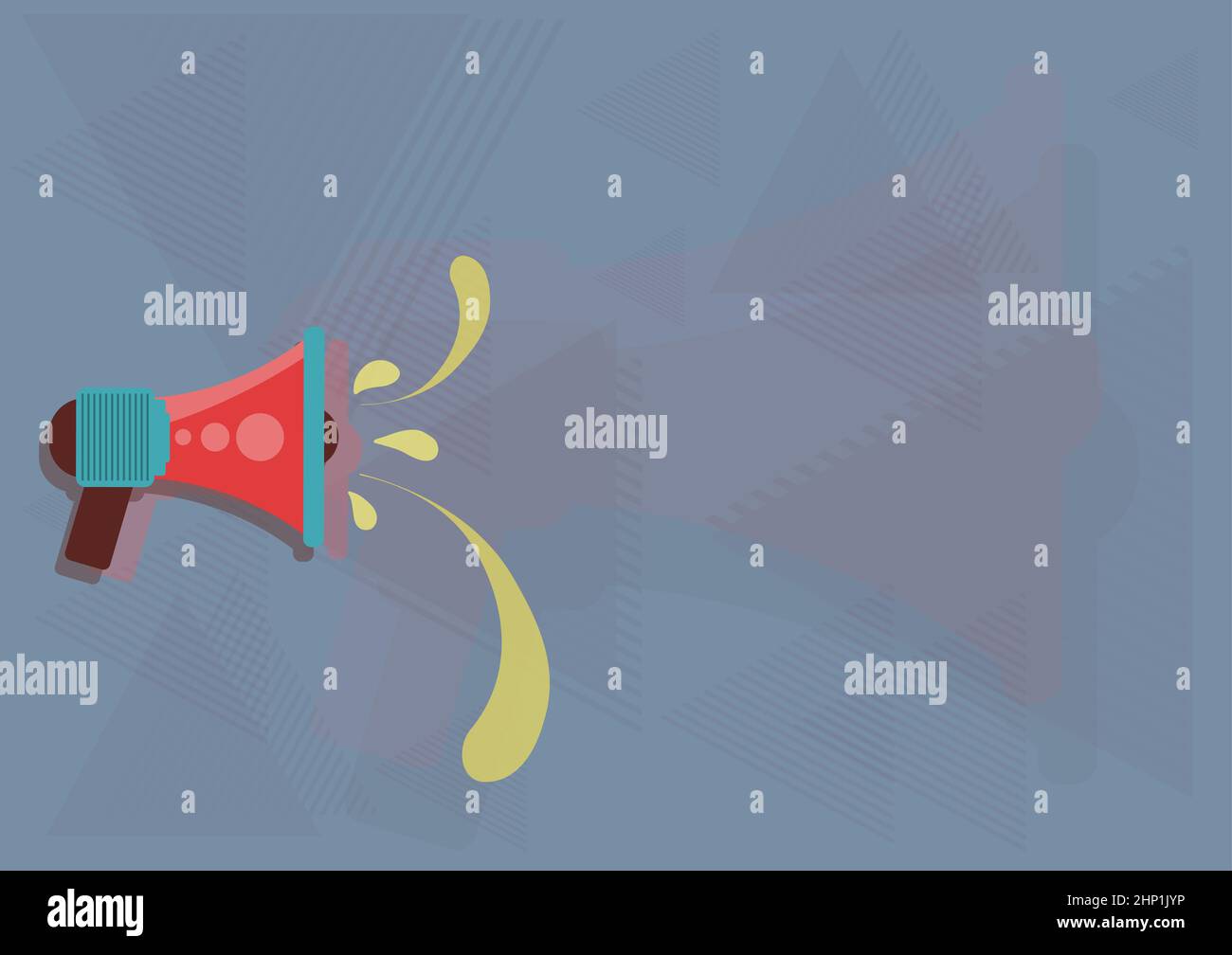 Illustration Of Megaphone Throwing Out Water Drops Making Announcement ...