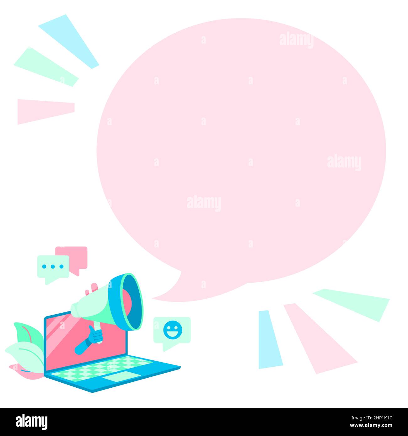 Megaphone speech bubble copy Cut Out Stock Images & Pictures - Alamy