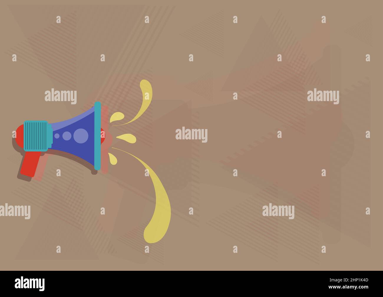 Illustration Of Megaphone Throwing Out Water Drops Making Announcement ...