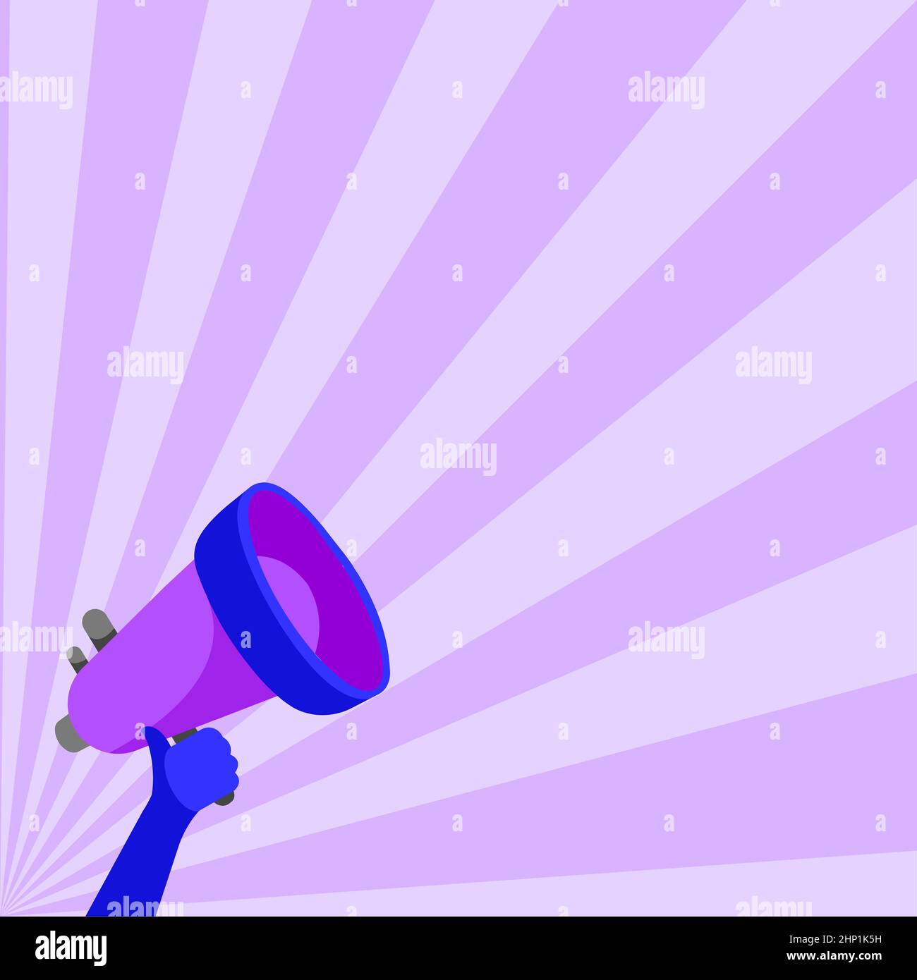 Illustration Of Hand Holding Megaphone Making Wonderful Announcement ...