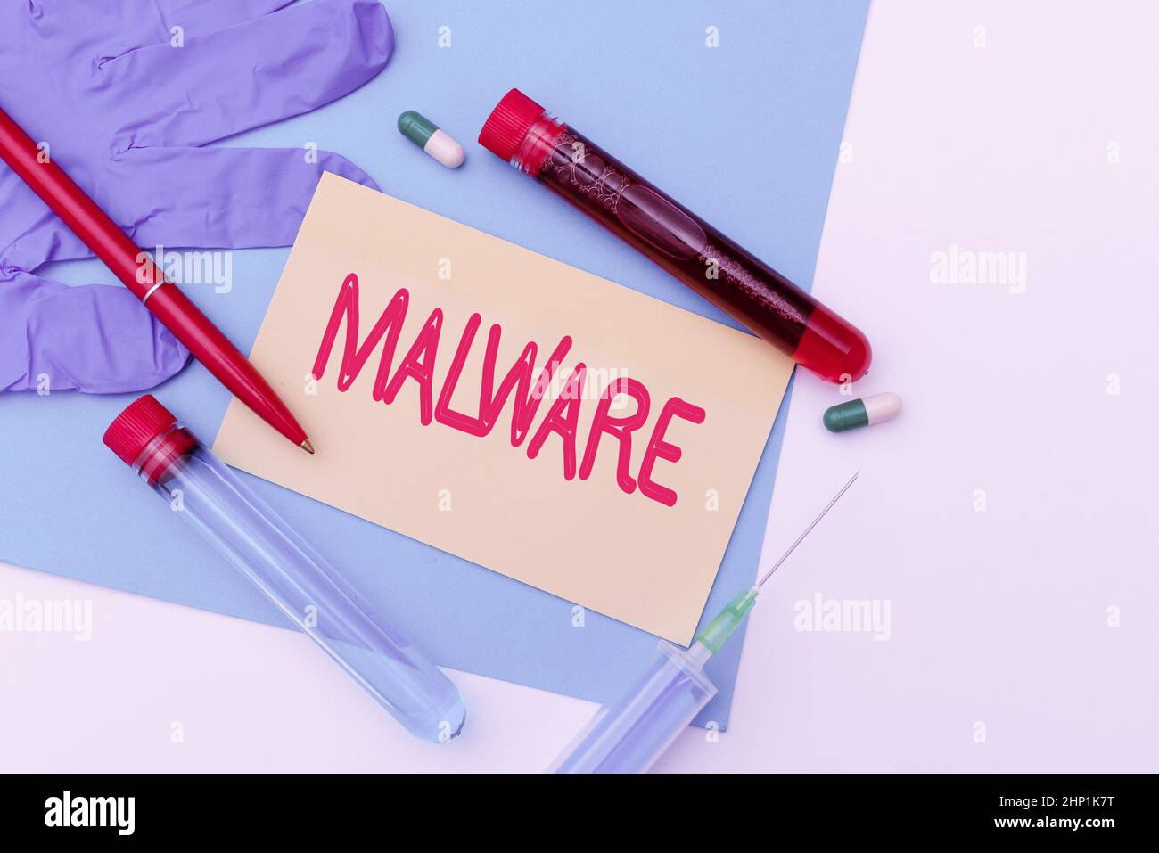 Text caption presenting Malware, Business showcase malicious software ...