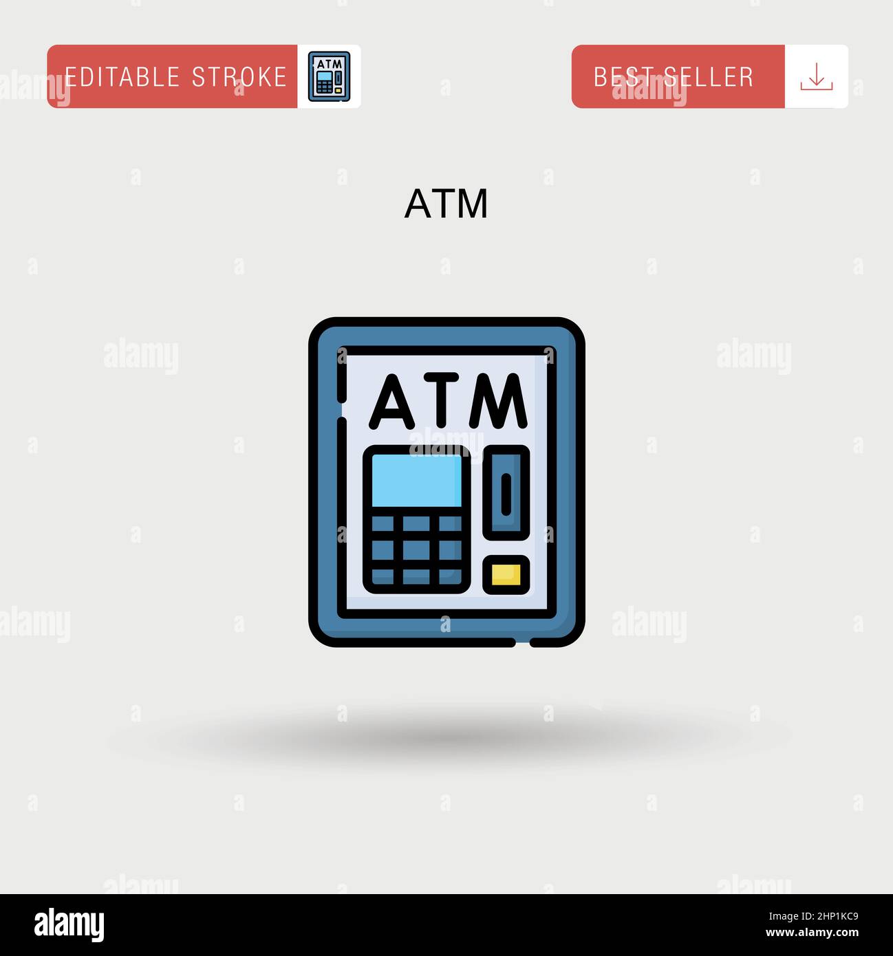 Atm Simple vector icon Stock Vector Image & Art - Alamy
