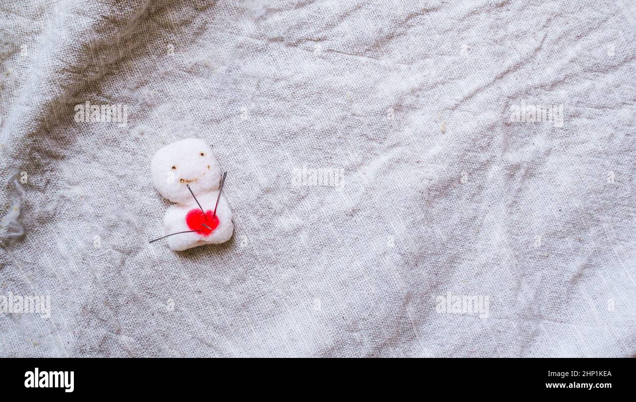 Broken heart. Stitch suture on heart shape. Love and health care ...