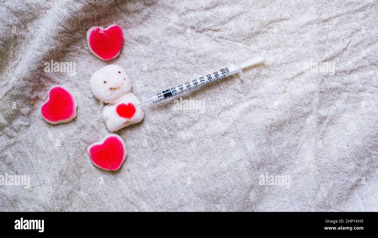 Broken heart. Stitch suture on heart shape. Love and health care ...