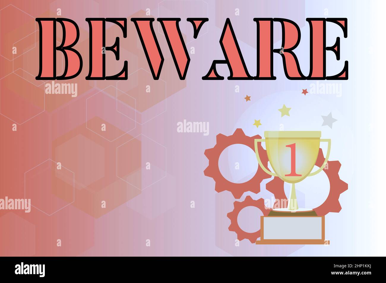 Hand writing sign Beware, Business overview used to warn someone to be ...