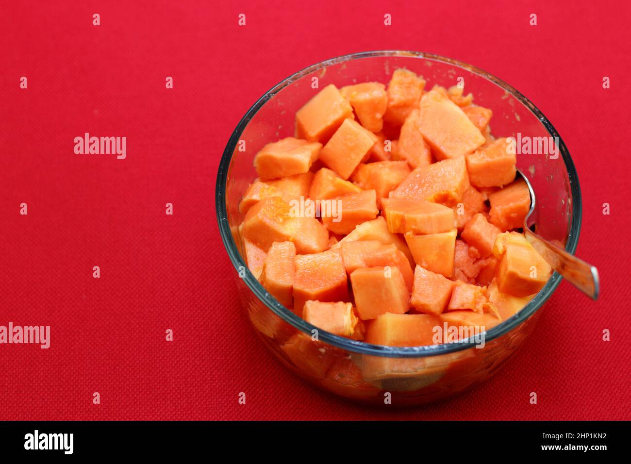 Full papaya serving of whole tropical fruit ready to eat slices ...