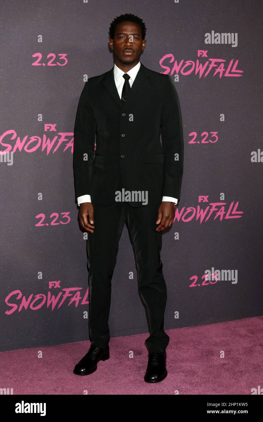 LOS ANGELES - FEB 17: Damson Idris at the Snowfall Season 5 Premiere at ...