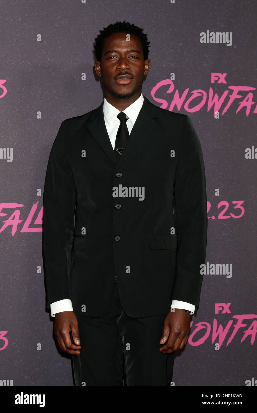 LOS ANGELES - FEB 17: Damson Idris at the Snowfall Season 5 Premiere at ...