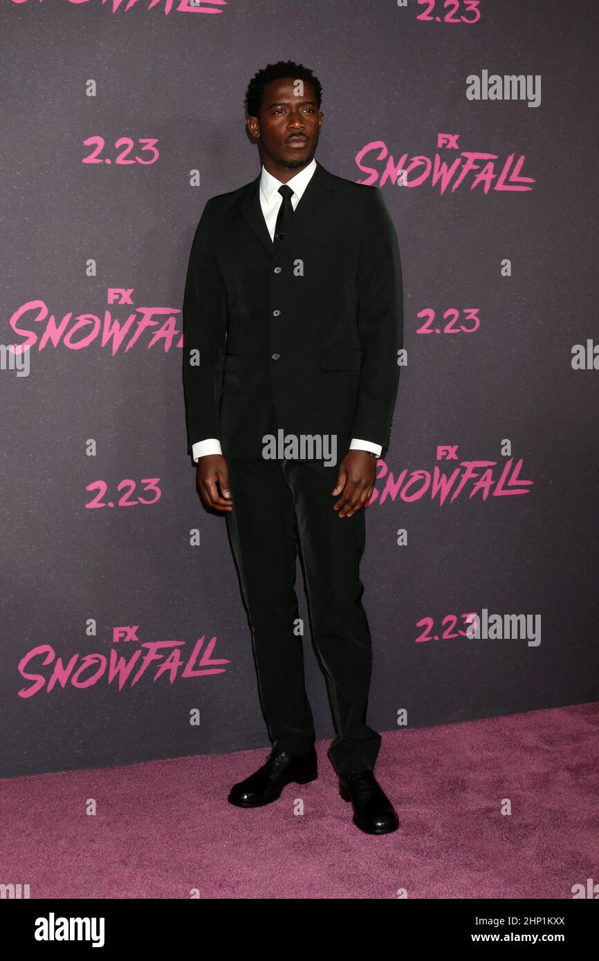 LOS ANGELES - FEB 17: Damson Idris at the Snowfall Season 5 Premiere at ...