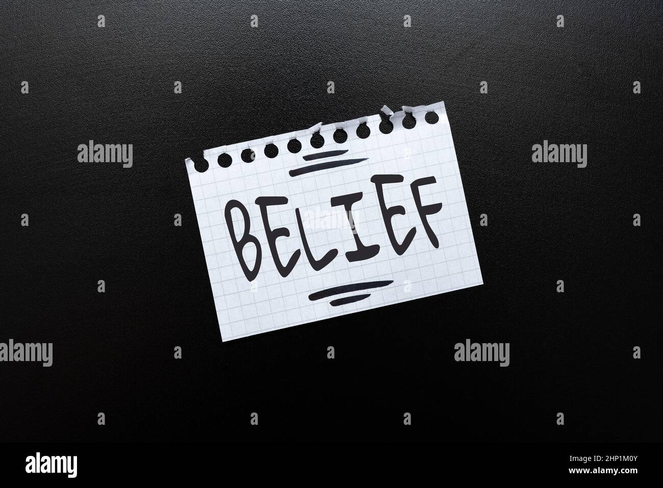 Conceptual caption Belief, Business idea the feeling of being certain ...